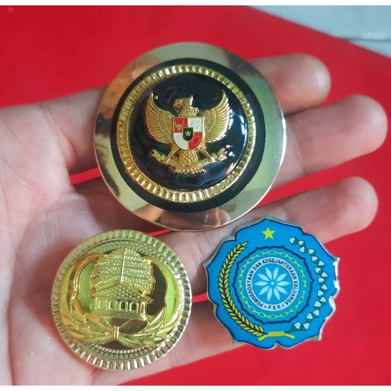 Jual PIN KADES ( Paket 3 Pcs ) JENGKOL KADES ~ PIN KORPRI DAN PIN PKK ...