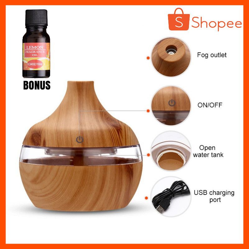 Jual Tabung Pengharum Ruangan Dengan 7 Lampu LED Aromatherapy Oil ...