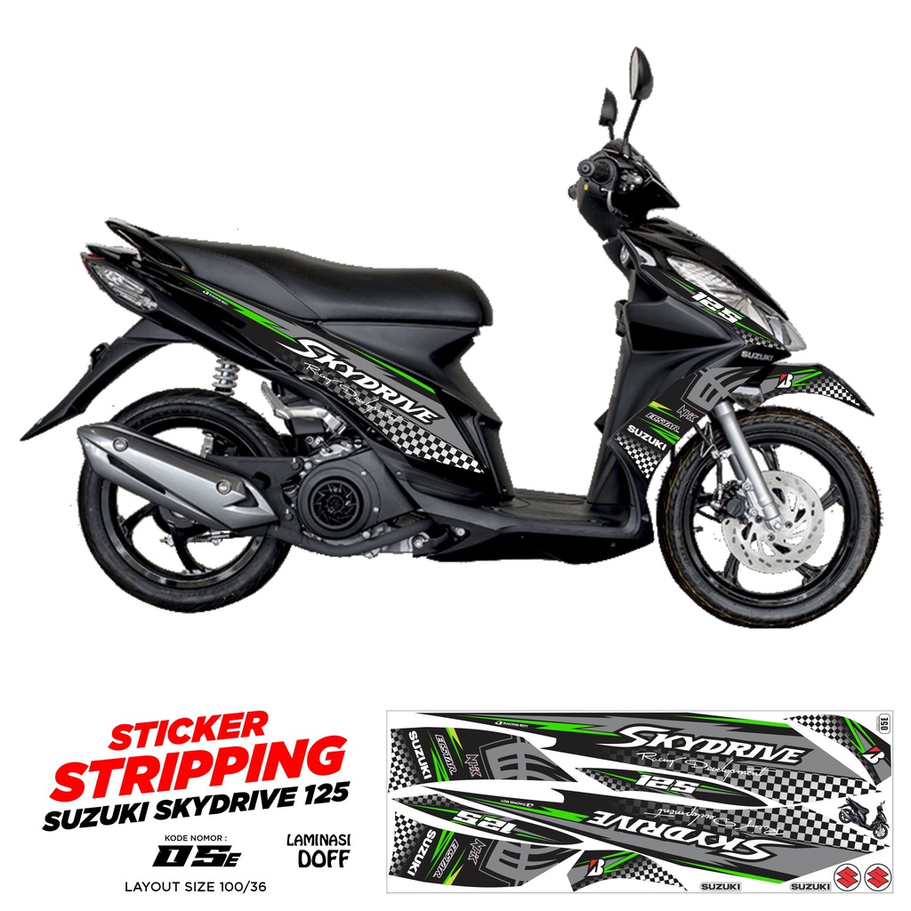 Jual Stiker Striping Decal Suzuki Skydrive 2009-2014 Variasi Racing AR ...