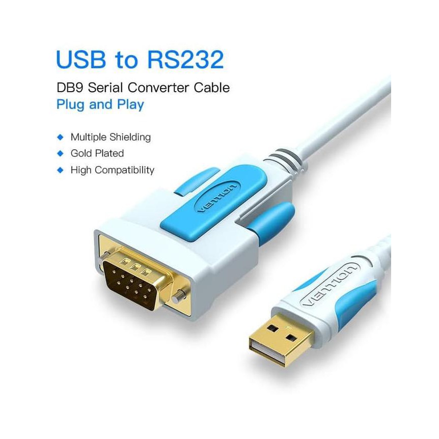 Jual Vention C02 1M - Kabel Converter Usb 2.0 To Serial Rs232 Db9 9 Pin ...