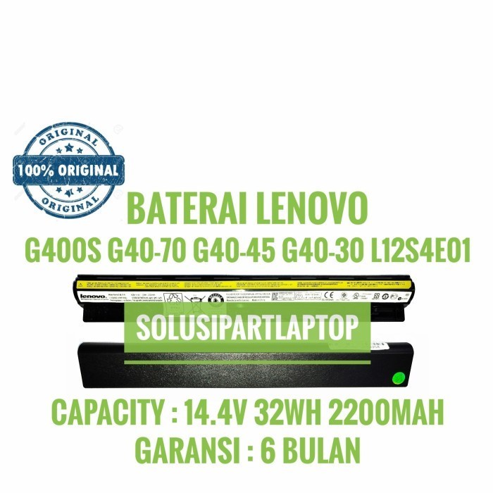 Jual BATTERY LAPTOP LENOVO G40 G400S G400s G40-30 G500s G40-80 L12M4E01 ...