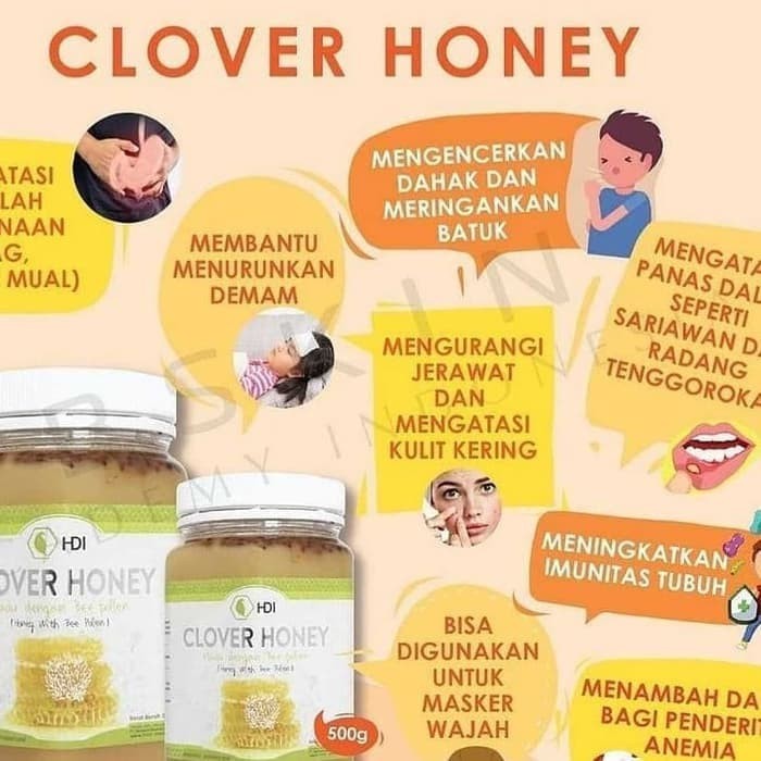Jual MADU HDI Clover Honey Madu HDI Asli 500gr Original | Shopee Indonesia