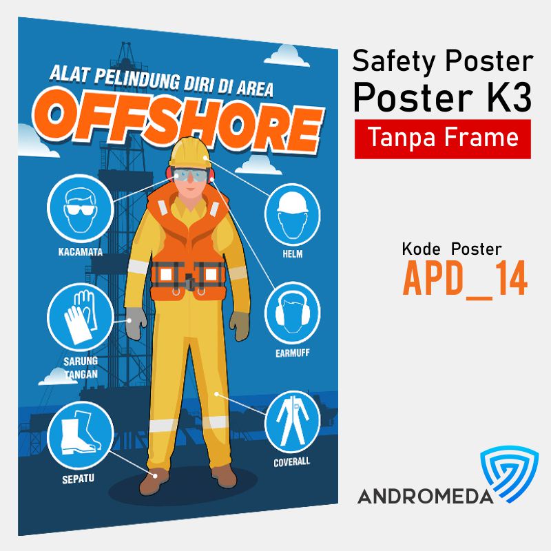 Jual Safety Poster : Oil Gas Minyak Offshore Onshore APD | Shopee Indonesia