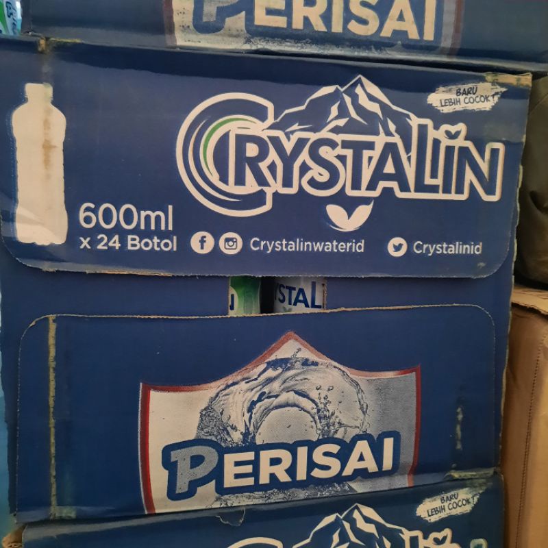 Jual CRYSTALIN AIR MINERAL 600ML, 330ML 1 DUS ISI 24 BOTOL SEDANG | Shopee Indonesia