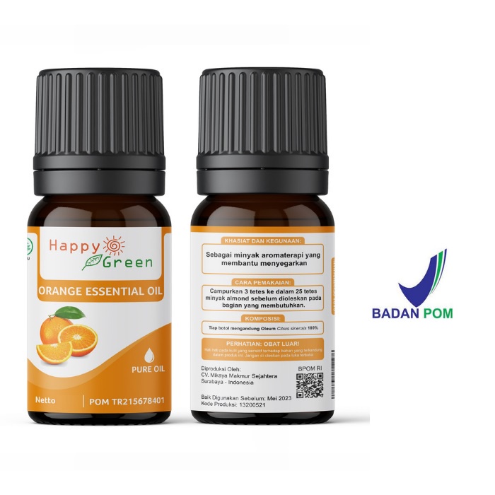 Jual BPOM Happy Green Sweet Orange Essential Oil - Minyak Atsiri Jeruk Manis 100% Murni Garansi ...