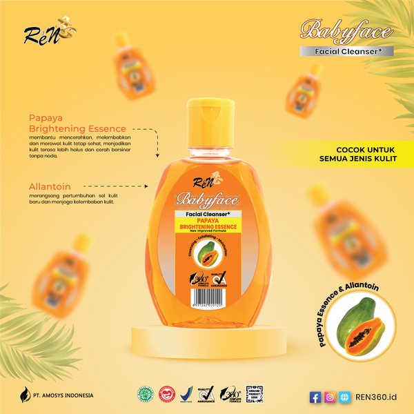 Jual BEAUTY Ren Facial Cleanser RDL Papaya Extract 150 Ml / Cucumber ...