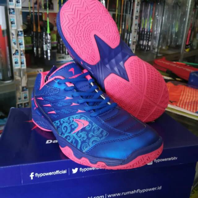 Jual Sepatu Badminton Flypower Original Losari 02 Biru | Shopee Indonesia