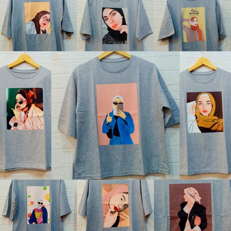 Jual OVERSIZE TUMBLR TEE lengan 7/8 /loose top HIJAB KHUSUS ABU ORY ...
