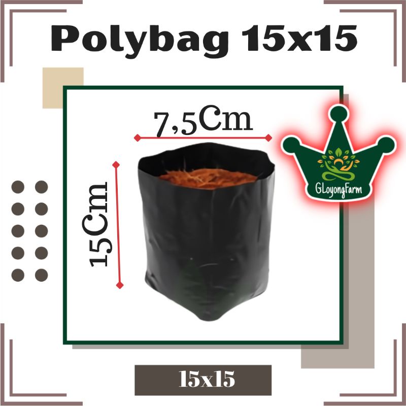 Jual Polybag 15x15 Polibag 15 x 15 Polibek Tebal Tidak Berbau | Shopee ...