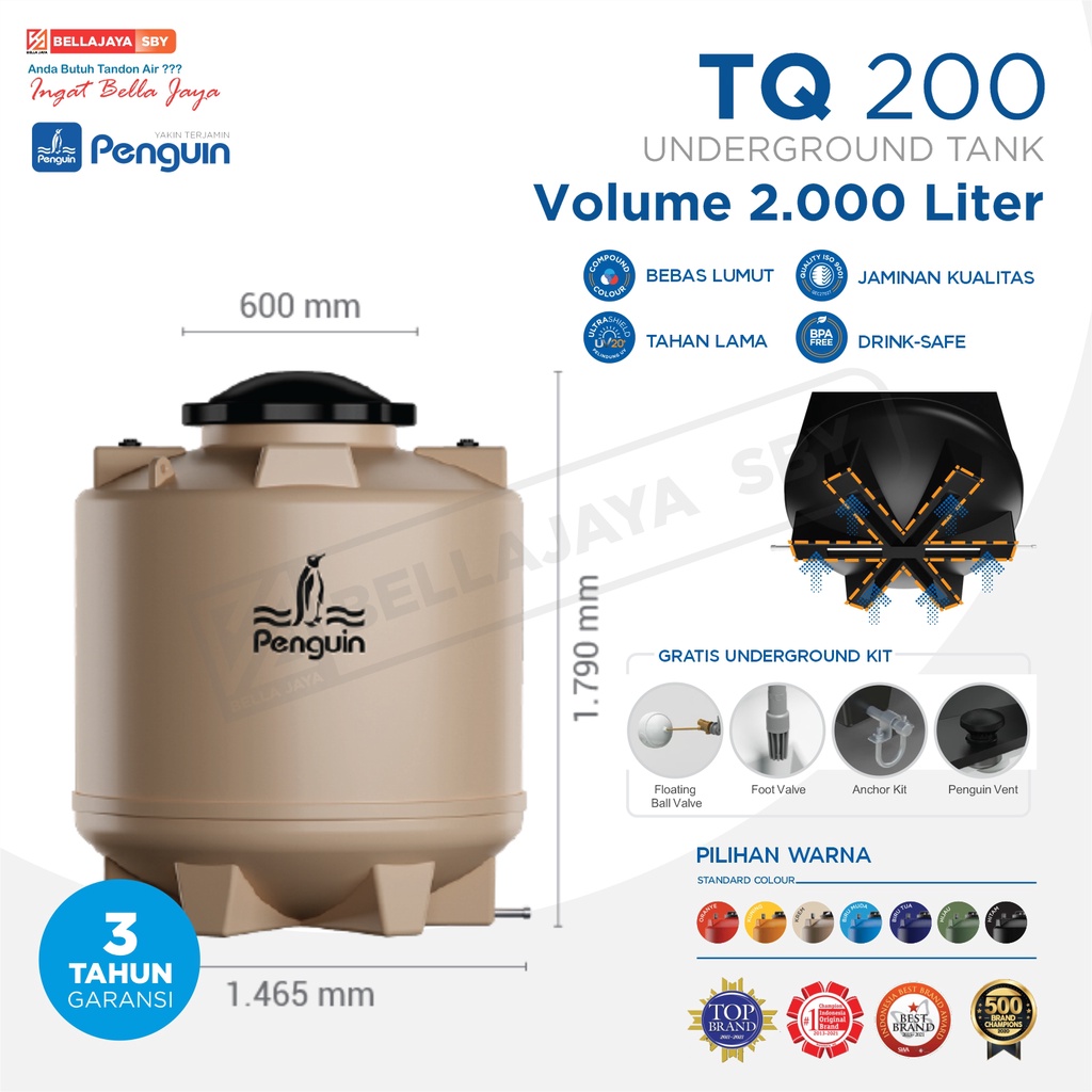 Jual TANDON TANAM PENGUIN TQ 200 UNDERGROUND TANK NOTA | Shopee Indonesia
