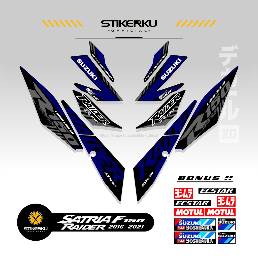 Jual SUZUKI RIDER 150 / R150 / SATRIA F 150 / 2021-2022 / STICKER ...