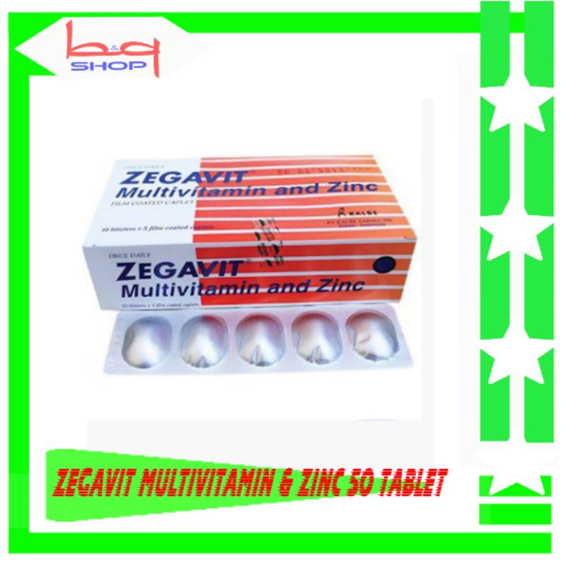 Jual ZEGAVIT Multivitamin and Zinc 1box (50 tablet) | Shopee Indonesia
