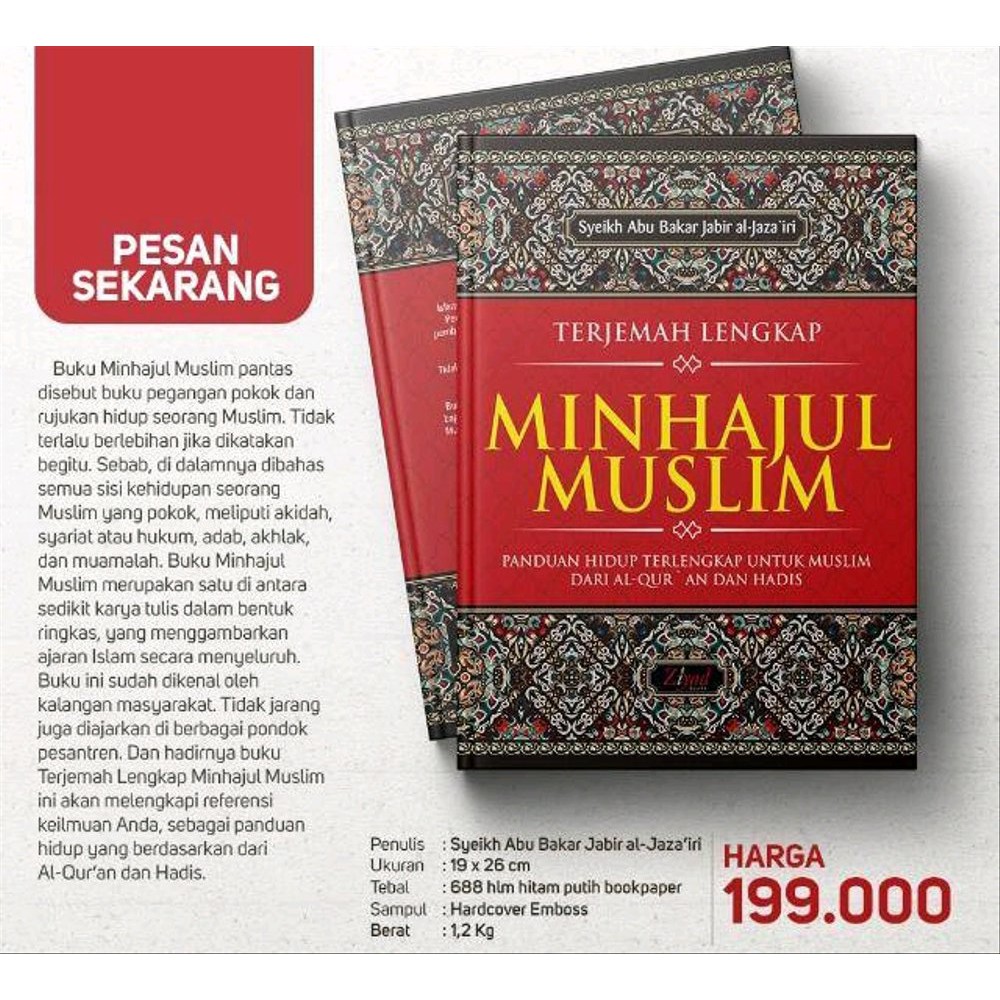 Jual TERJEMAH LENGKAP MINHAJUL MUSLIM PANDUAN HIDUP TERLENGKAP UNTUK ...