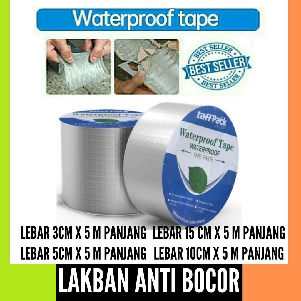 Jual ⏩ COD - LAKBAN ANTI BOCOR PENAMBAL ATAP SEMUA UKURAN , Toren, Pipa ...