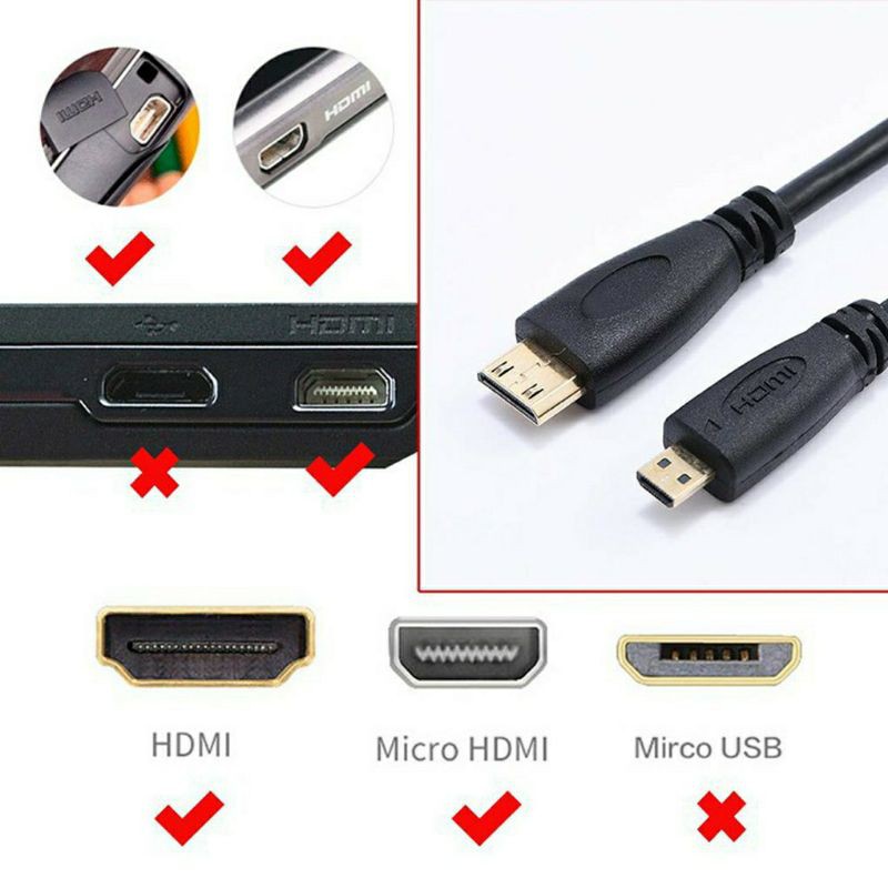 Jual Kabel micro HDMI to HDMI | Shopee Indonesia