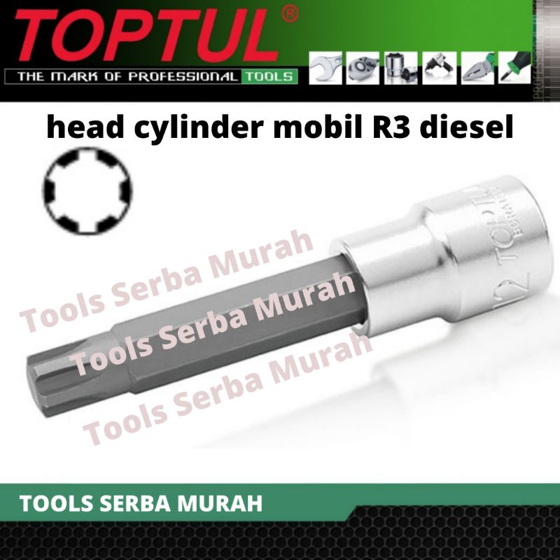 Jual M12 RIBE BIT SOCKETS SEGI 6 Buka head cylinder mobil R3 diesel ...