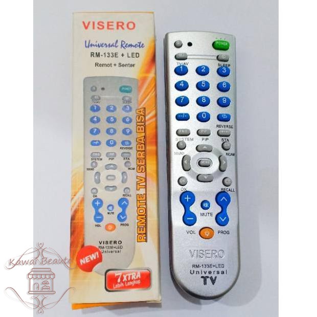 Jual Visero Remote TV Universal VISERO RM-133 + LED Cocok untuk segala ...