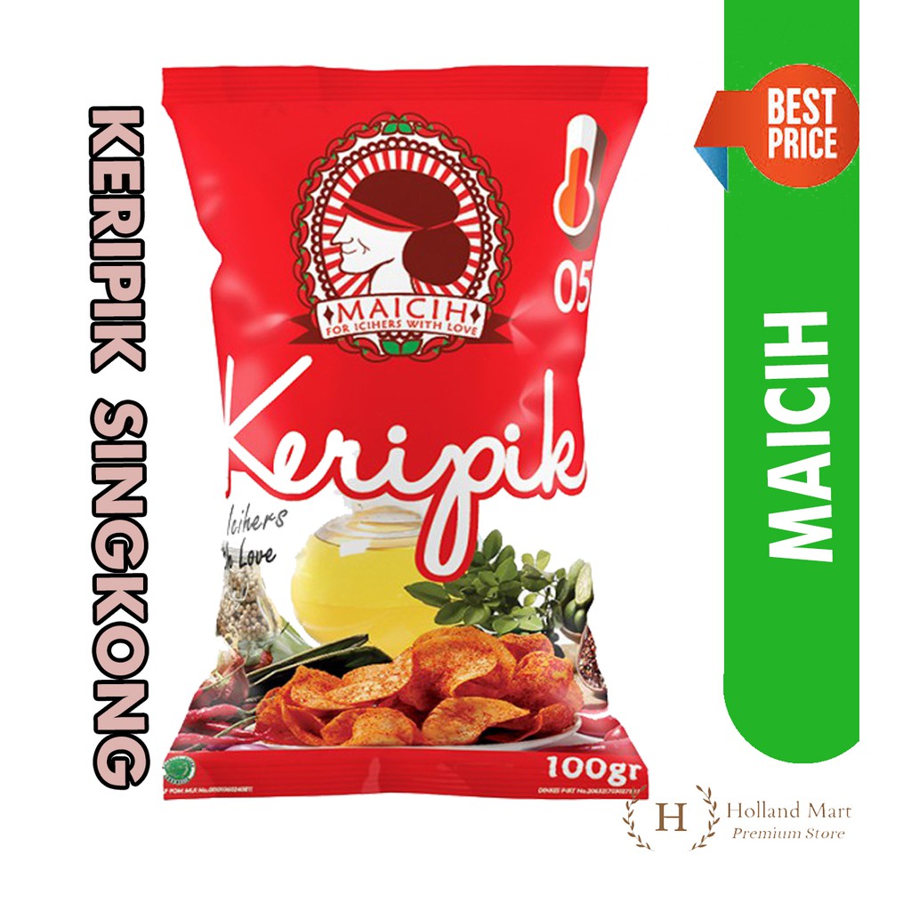 Jual MAICIH Keripik Singkong Pedas logo hadap Samping | Shopee Indonesia