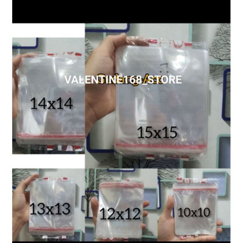 Jual plastik opp lem roti uk 9x9 10x10 11x11 12x12 13x13 14x14 15x15 seal bening isi 100 lembar ...