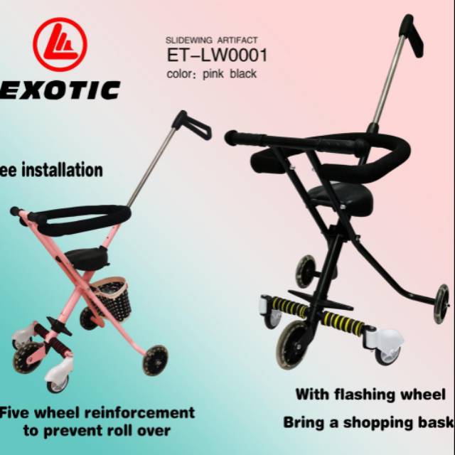 Jual MAGIC STROLLER MICRO TRIKE EXOTIC 5 RODA/SEPEDA DORONGAN ANAK ...