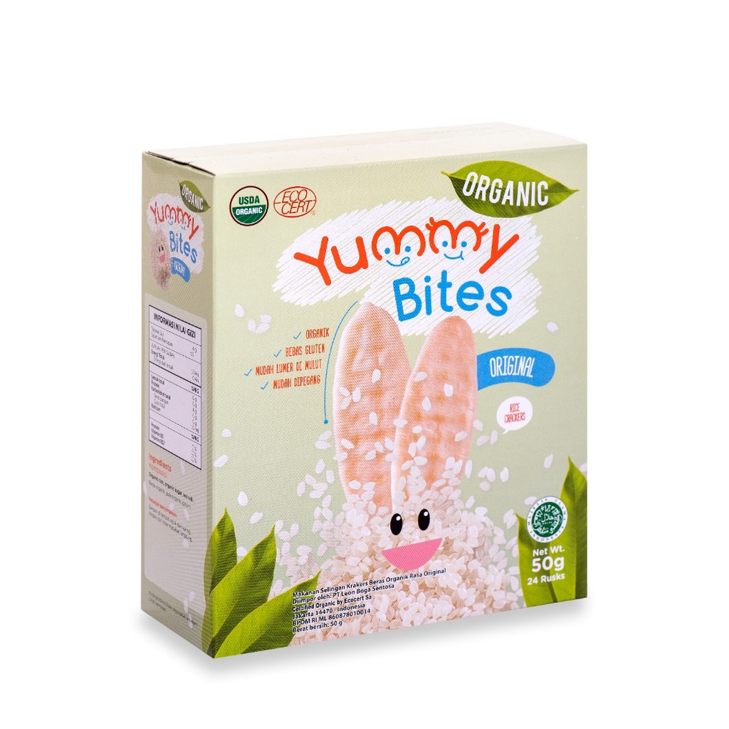 Jual Yummy Bites Organic Original Flavor 50 gr (24pc) | Shopee Indonesia