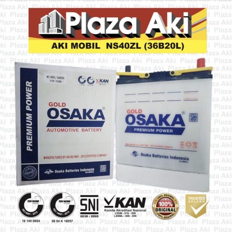 Jual AKI MOBIL NS40ZL 36B20L 12V 35Ah HONDA Jazz Brio City Freed Mobilio Fit ORIGINAL OSAKA ...
