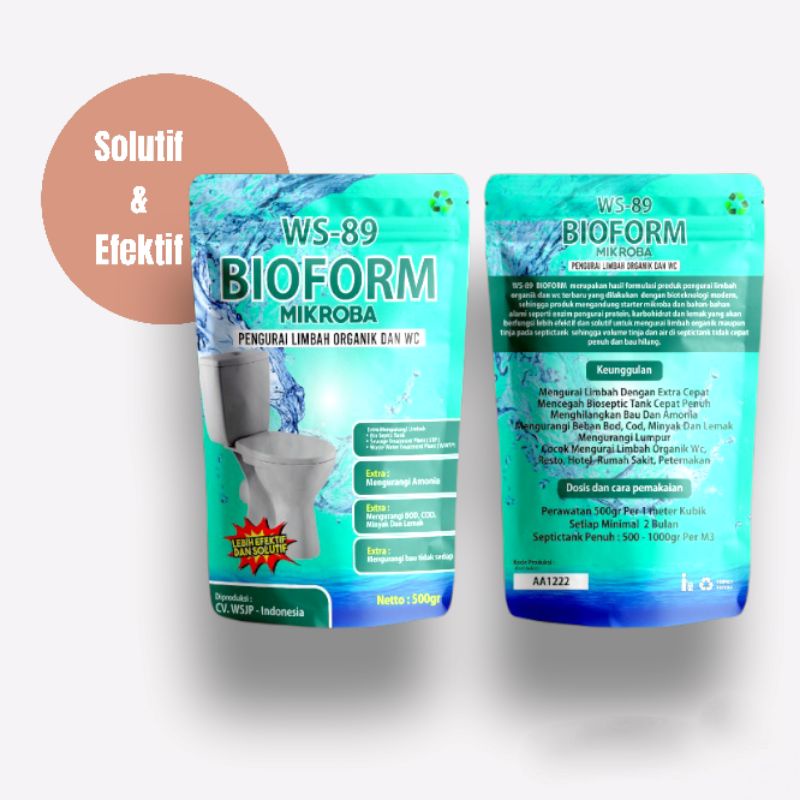 Jual PENGURAS WC BIOFORM asli / penghilang bau limbah / antisumbat ...