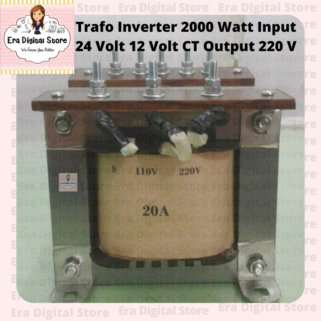 Jual Trafo Inverter 2000 Watt Input 24 Volt 12 Volt CT Output 220V ...