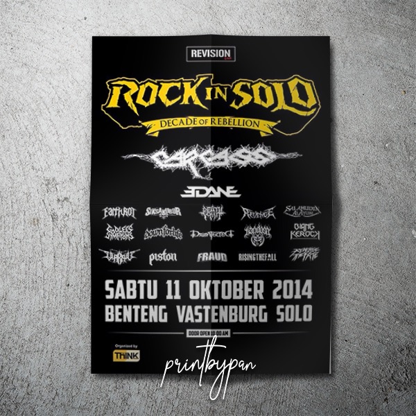 Jual Poster ROCK IN SOLO Metal Festival Pamflet Event Band Metal Rock ...