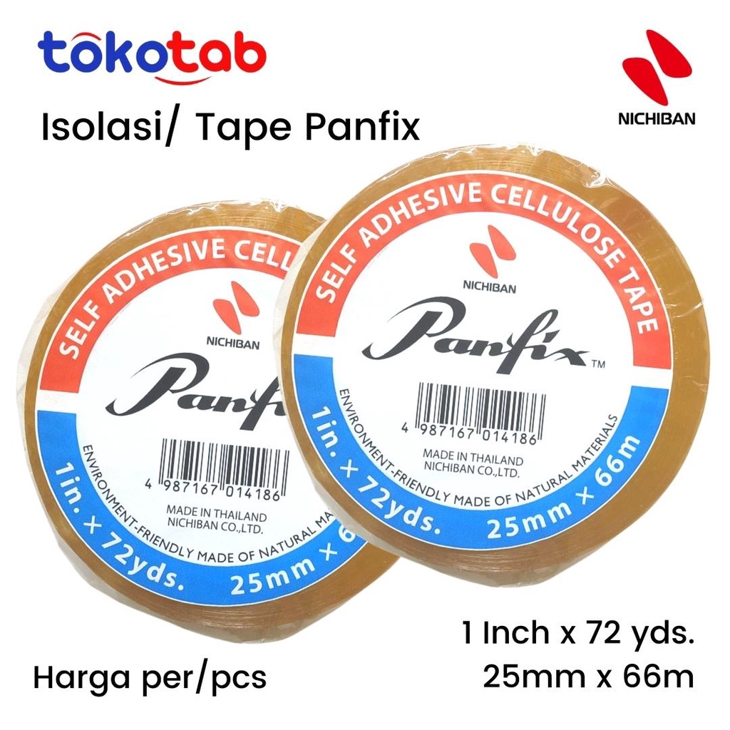 Jual Tokotab - Isolasi Tape PANFIX Desk Tape 1 Inch x 72 Yds. | 25mm x ...
