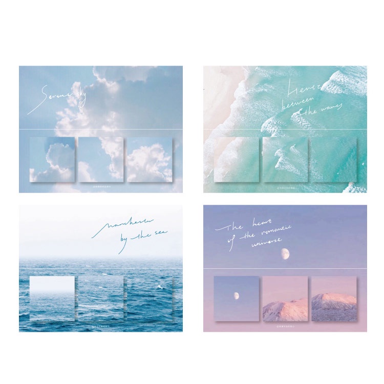 Jual Yu Xian Sky and Sea Series Sticky Notes Set - Catatan Tempel ...