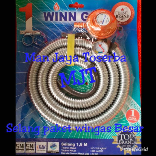 Jual selang paket wingas kepala besar / regulator besar | Shopee Indonesia