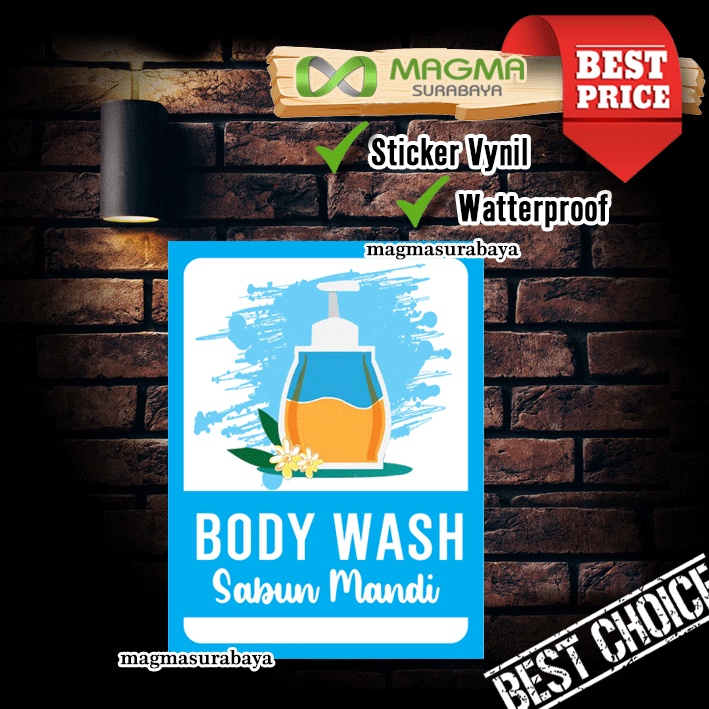 Jual Stiker Body Wash - Sabun Mandi - Bath - mansi - soap -sabun ...