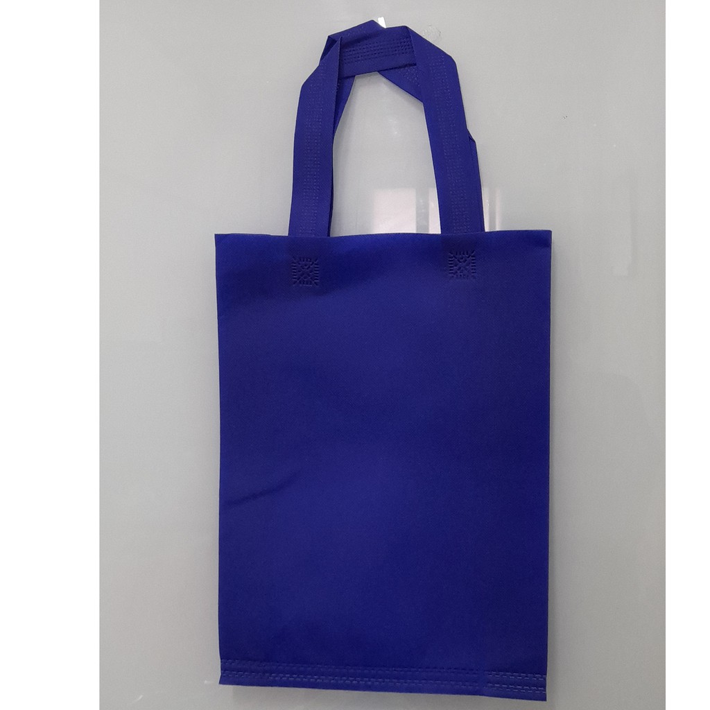 Jual (Lusin) Tas Press Spunbound Tali Goodie Bag Tas Belanja Warna Biru ...
