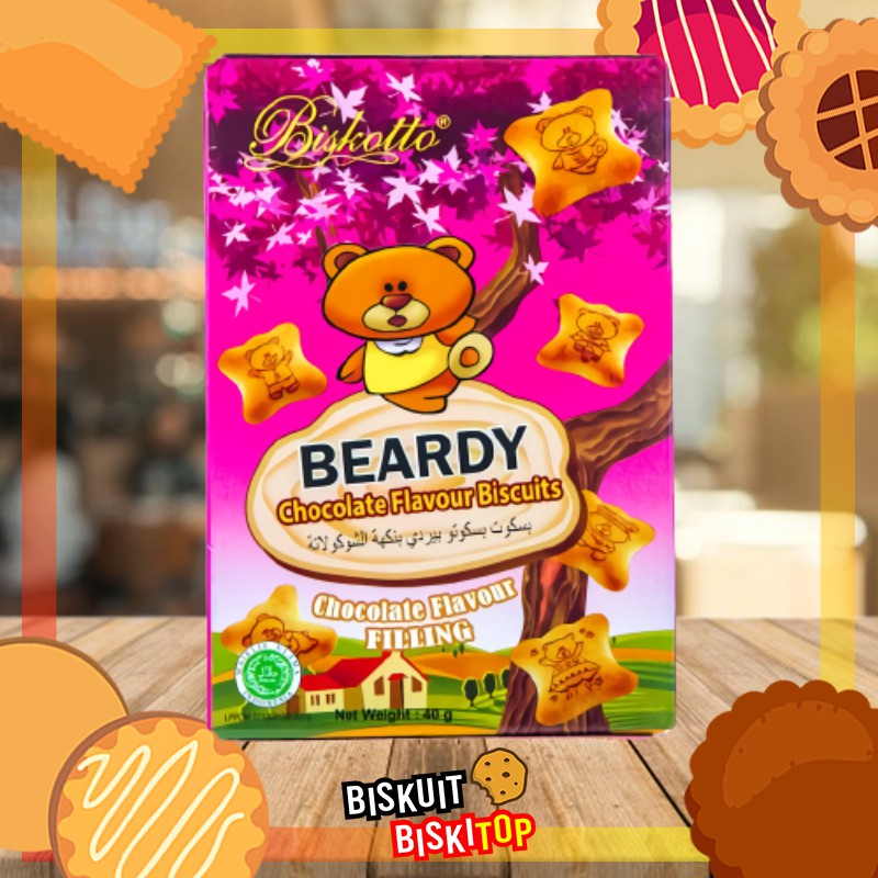 Jual B. BISKITOP - BEARDY 40gr Biscuit Rasa cokelat Terbaru Biskuit ...