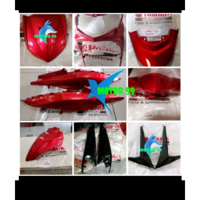 Jual Paket body halus Full set mio soul gt 115 merah original yamaha ...