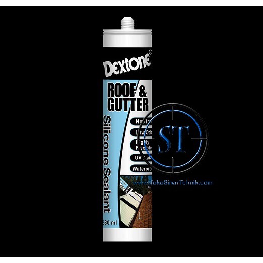 Jual Lem Dextone Roof dan Gutter Silicone Sealant Silikon Atap Talang ...
