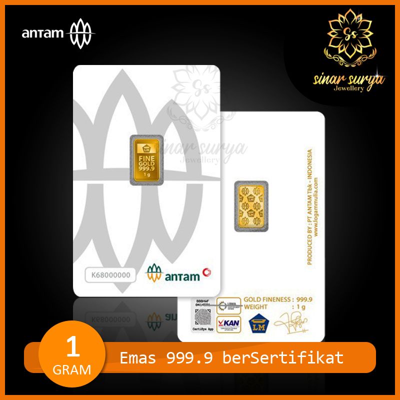 Jual Emas Antam 1 gram gr 1g Logam mulia/LM/Goldbar Press Terbaru ...