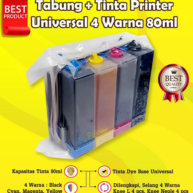 Jual Tabung Plus Tinta Infus Modif Printer Hp Canon Epson Brother 80Ml ...