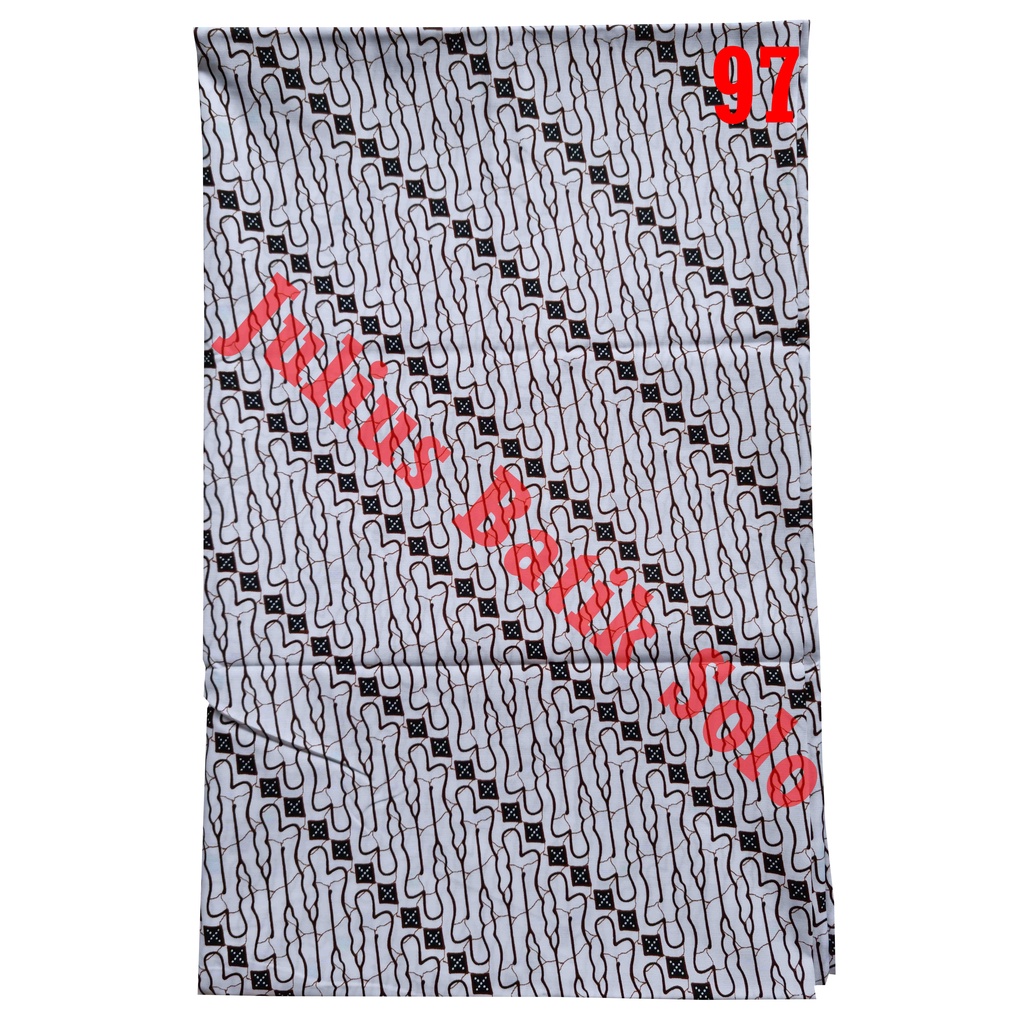 Jual KAIN BATIK MOTIF JARIK H. SANTOSO AAA UNGGUL JAYA JARIK BATIK PUTIH PANJANG DAN HALUS ...