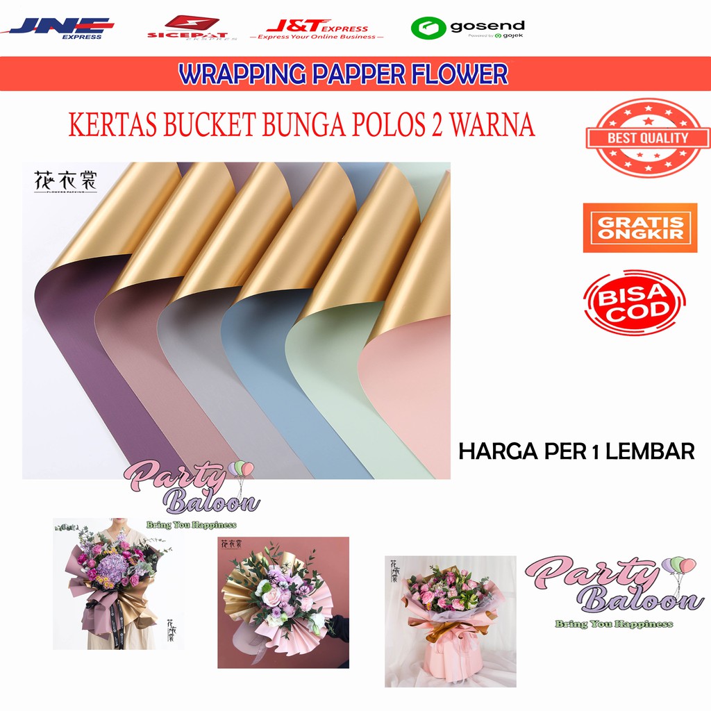 Jual Kertas Cellophane kertas bucket bunga Flower Wrapping BI Color ...