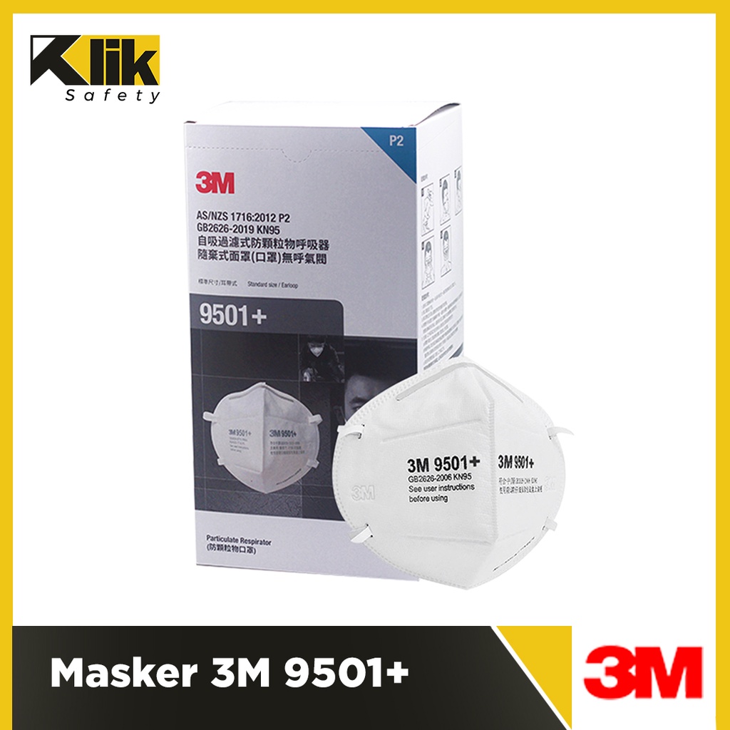 Jual Masker 3m 9501+ KN95 P2 Earloop Isi 50pcs Original | Shopee Indonesia