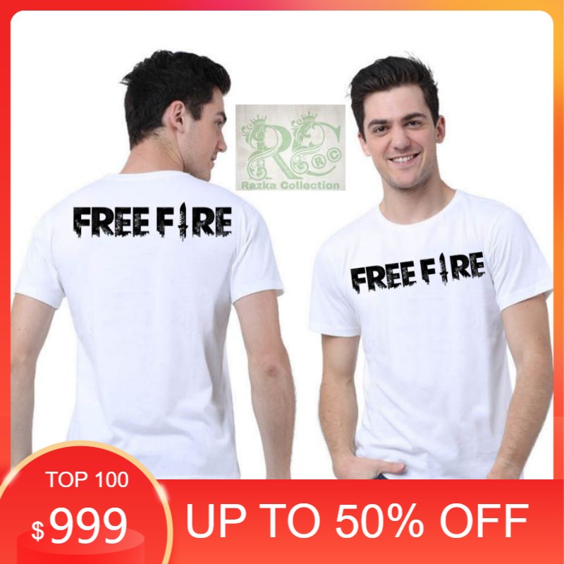 Jual Baju Kaos FREE FIRE merk Logo Game Free Fire - Razkacollection1 ...