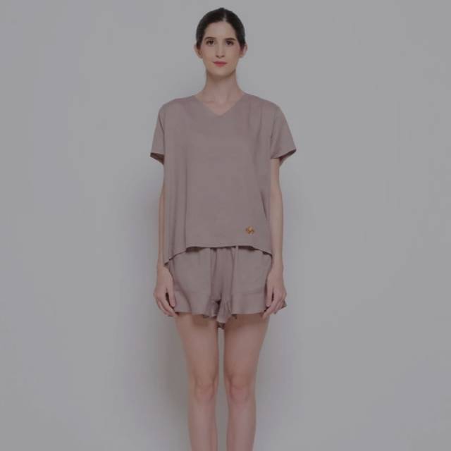 Jual Hellolilo Ruffle Set (khaki) | Shopee Indonesia