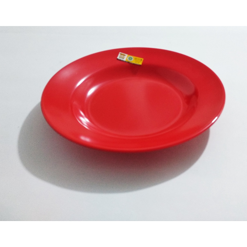 Jual P0110 piring MELAMIN cekung 10 inch MERAH Golden Dragon piring ...