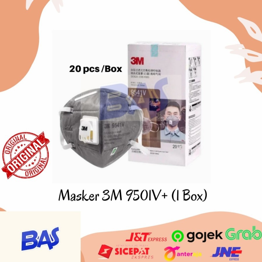 Jual Masker 3M KN95 9541V Original 100% 1 BOX | Shopee Indonesia