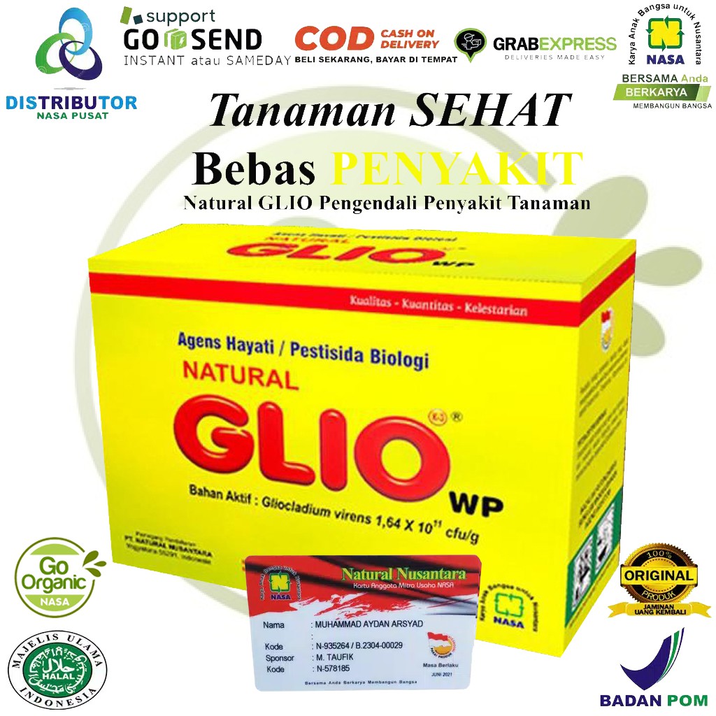 Jual Natural GLIO 100gr NASA Pengendali Penyakit Tanaman Asli Original ...