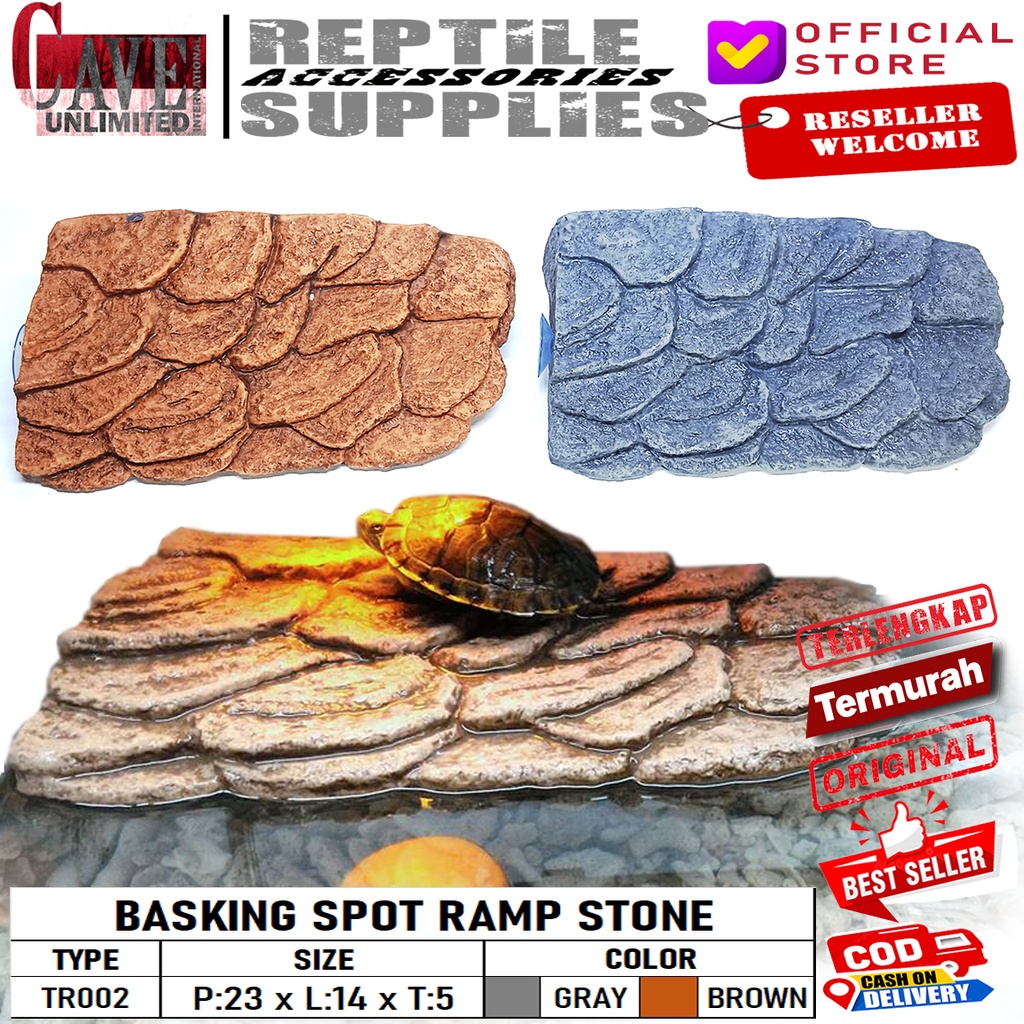 Jual TR002 BASKING SPOT RAMP TEMPAT JEMUR REPTILE KURA KURA AIR BRAZIL RES HEWAN PET TEMPAT ...