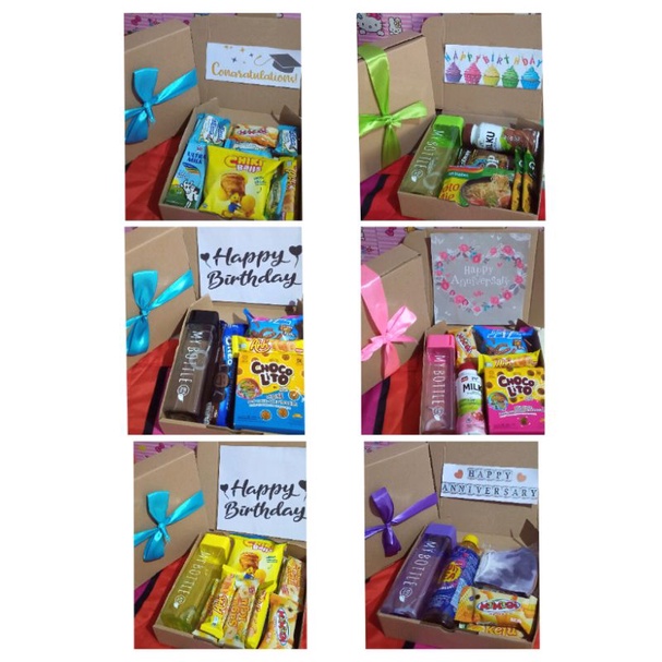 Jual Snack box/hampers/hadiah ulang tahun, anniversary, barang ready ...
