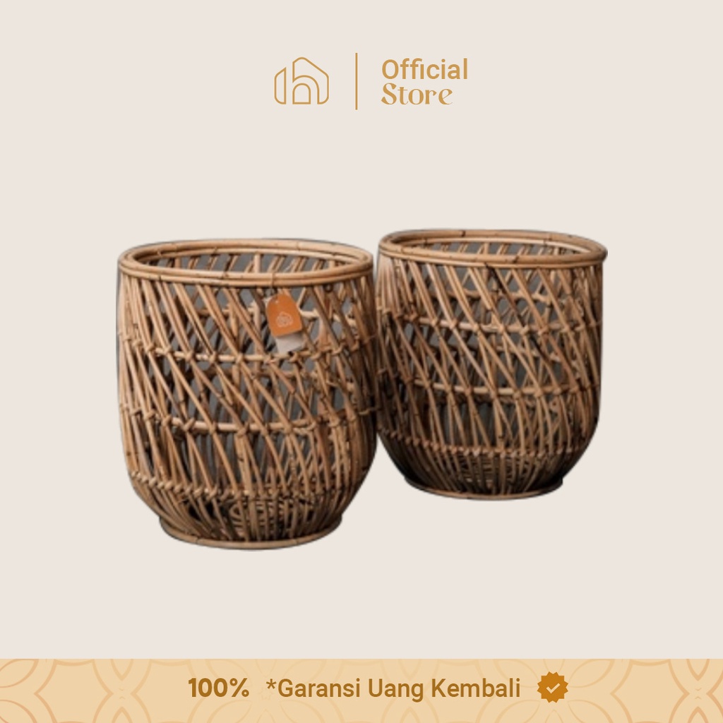 Jual Homessential TEMBUKU Basket - Alas pot / Tembuku Basket Rotan/ Pot ...